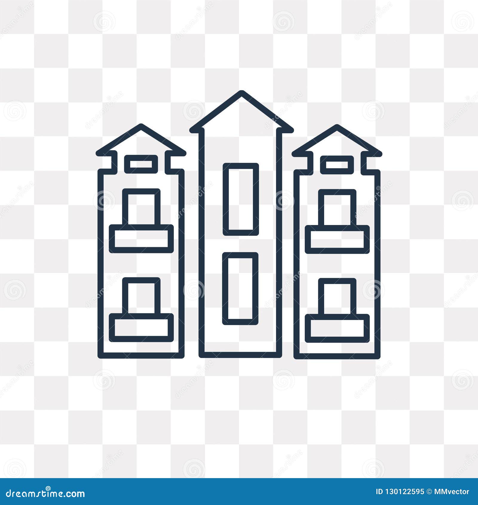 Apartment Vector Icon Isolated on Transparent Background, Linear Stock ...