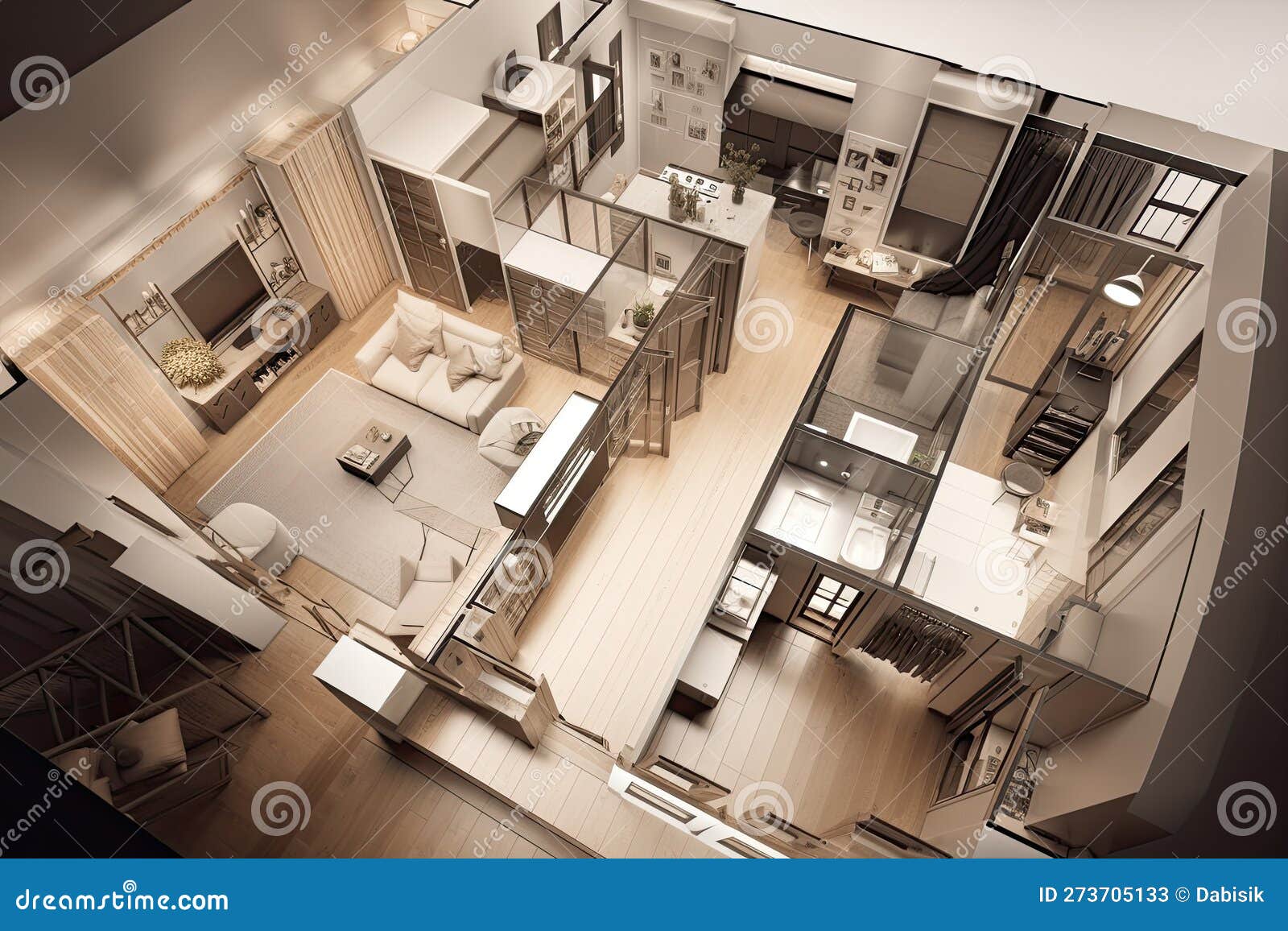 Apartment Visualization, Design Project. Architectural Plan for ...