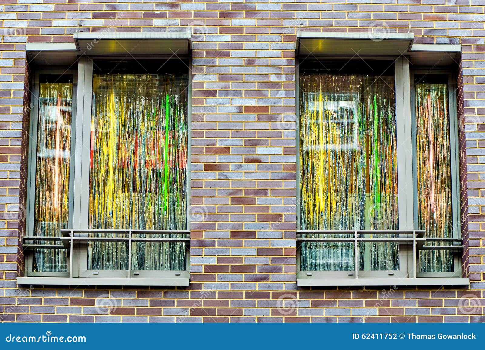 Apartment window stock photo. Image of curtain, brick - 62411752
