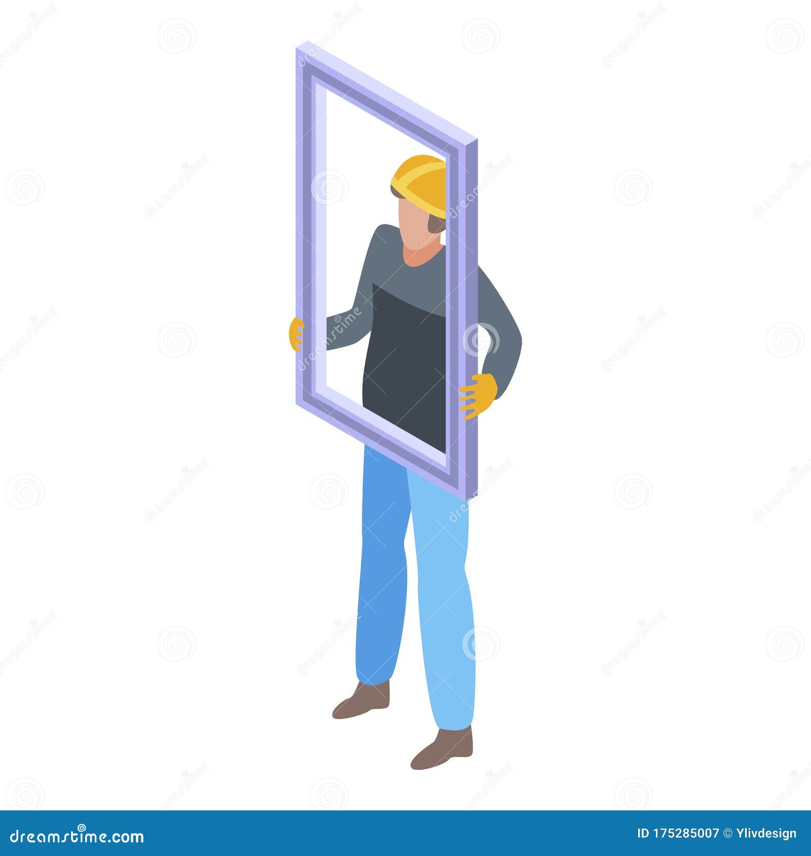 Apartment Window Installation Icon, Isometric Style Stock Vector ...