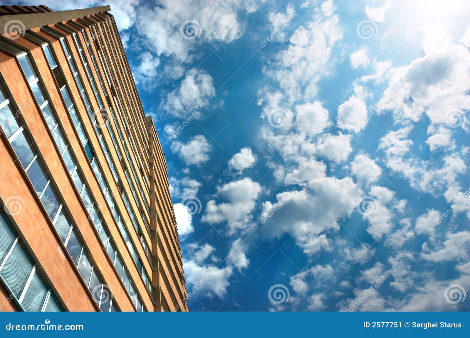 Apartments Building and Cloudy Stock Image - Image of finance ...