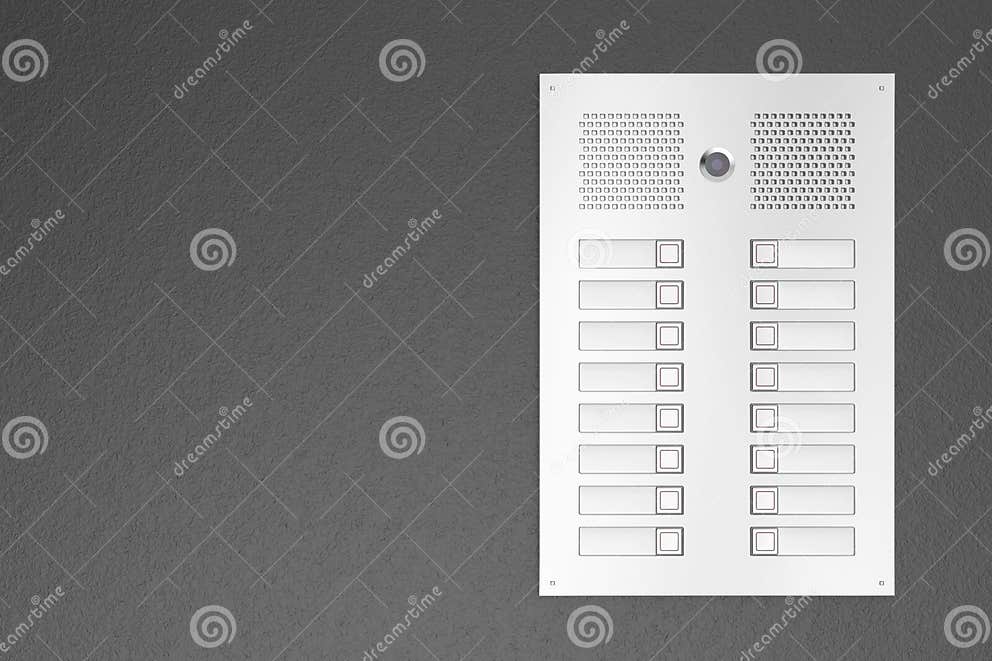 Apartments intercom panel stock illustration. Illustration of metal ...