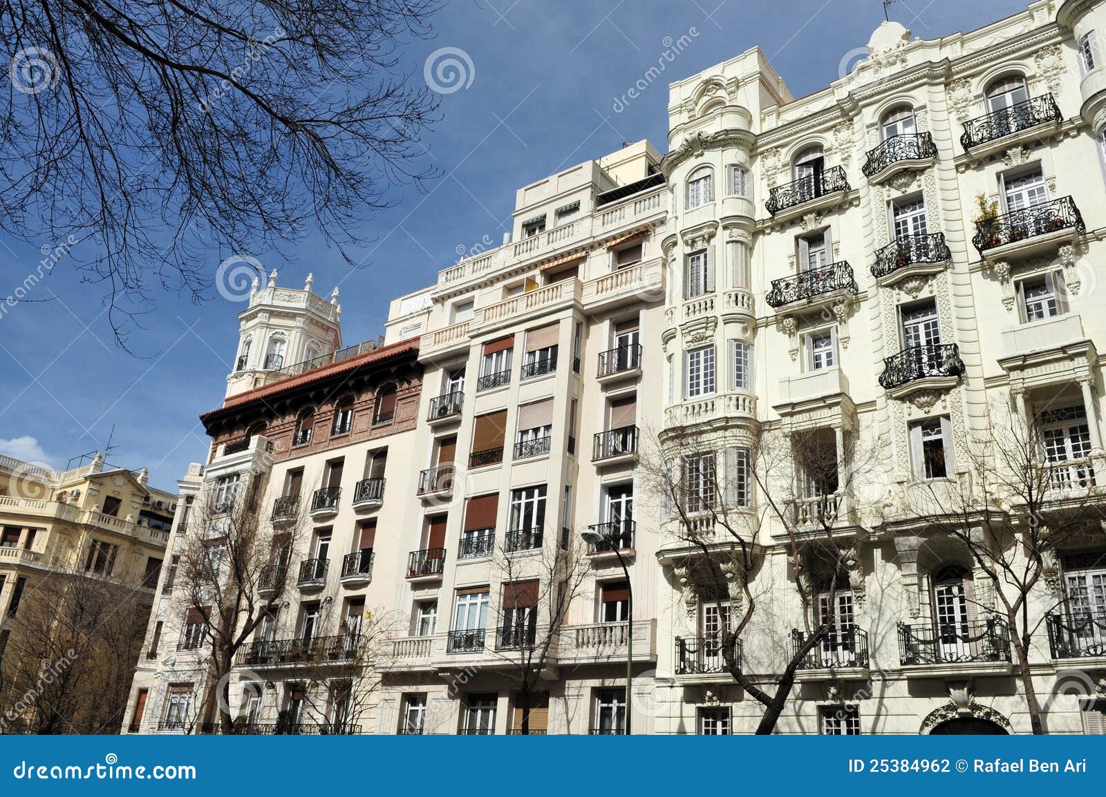 Apartments in Madrid stock photo. Image of king, blue - 25384962