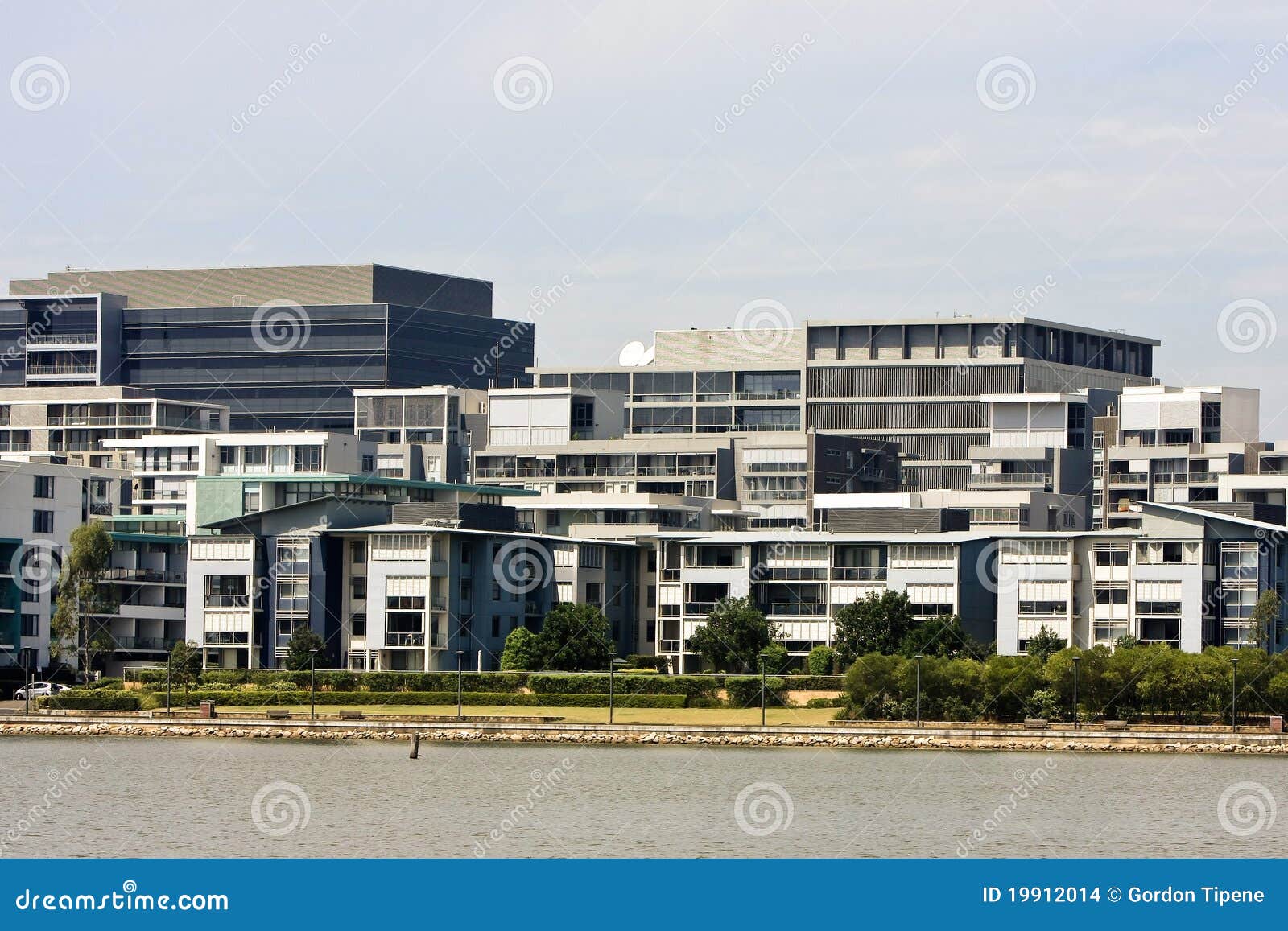 Apartments and Offices on Waterfront Stock Photo - Image of lifestyle ...