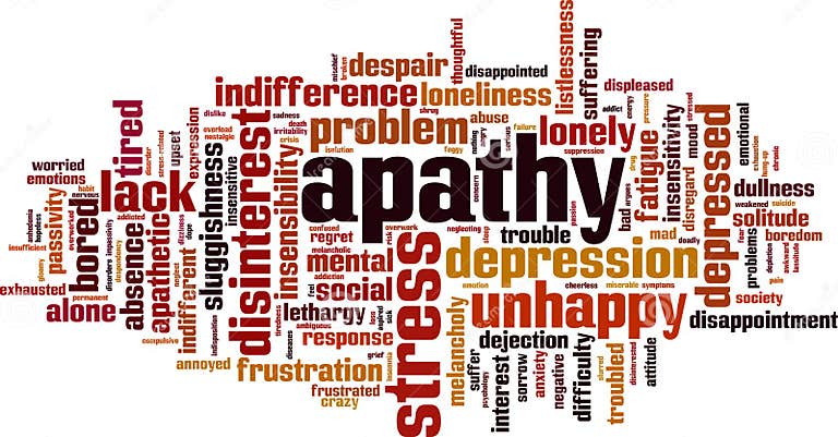 Apathy word cloud stock vector. Illustration of lethargy - 222178688
