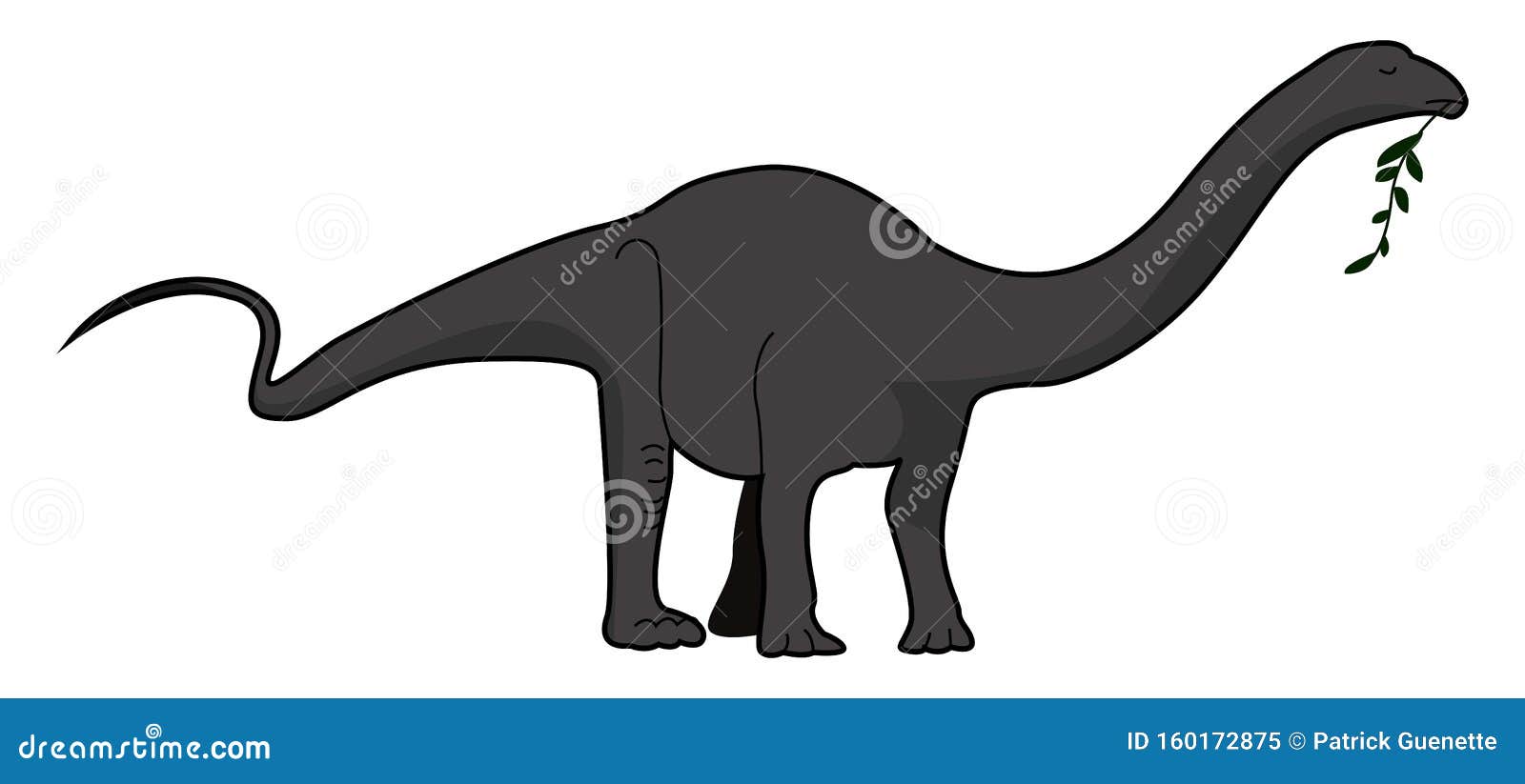 Apatosaurus Eating, Illustration, Vector Stock Vector - Illustration of ...