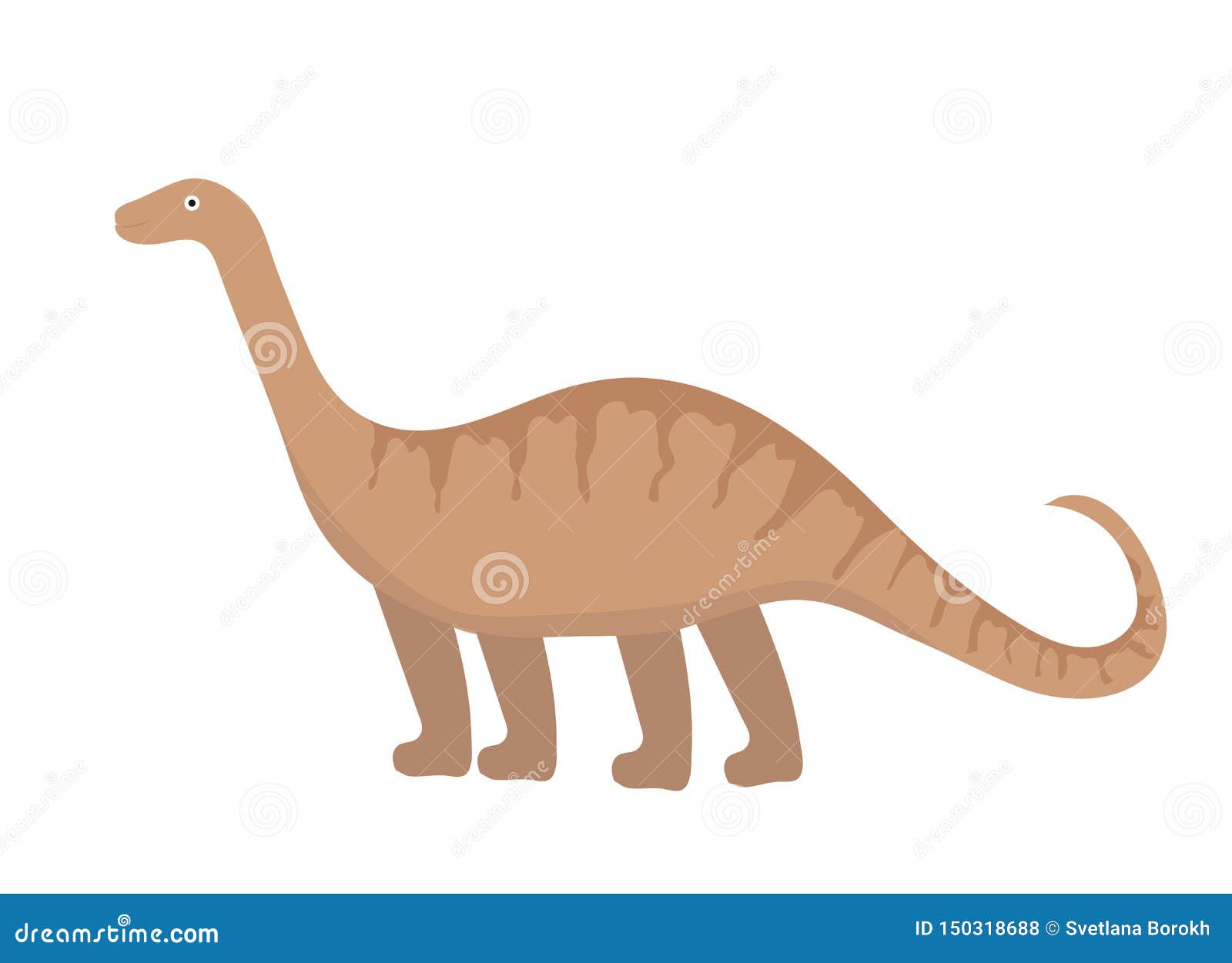 Apatosaurus Icon Flat Style. Isolated on White Background Stock Vector - Illustration of reptile ...