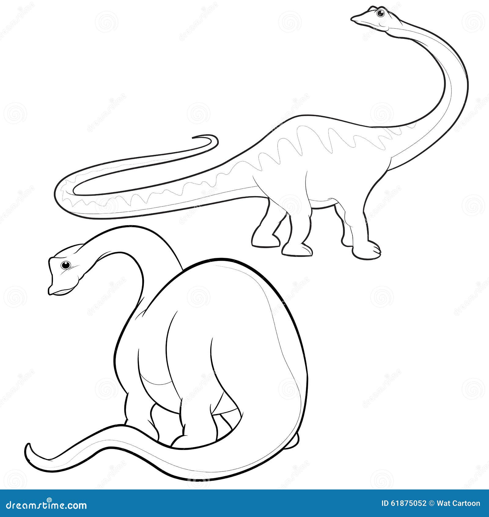 Cartoon Apatosaurus Coloring Page | CartoonDealer.com #80712021