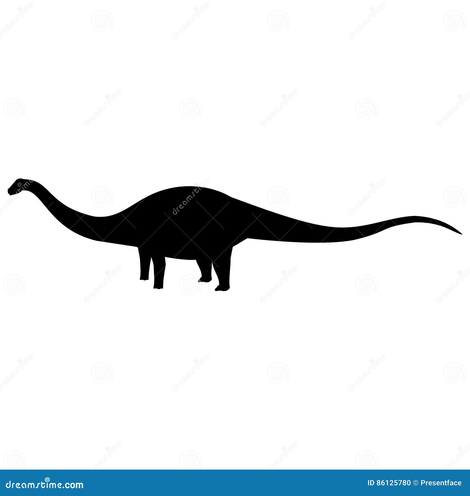 Apatosaurus Silhouette Royalty-Free Illustration | CartoonDealer.com ...