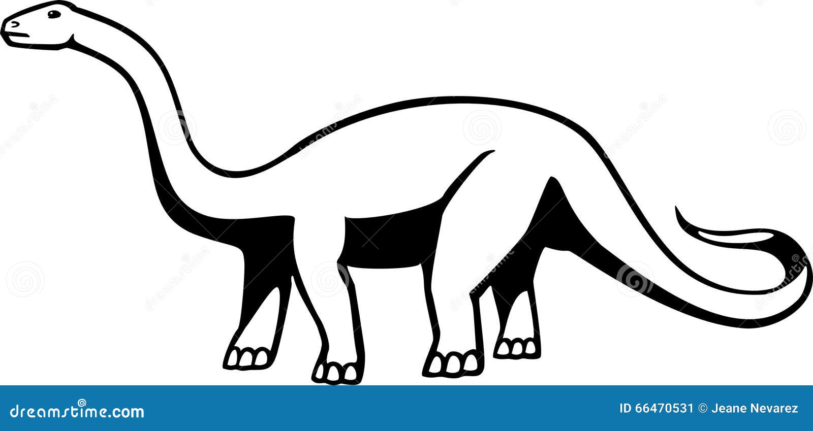 Drawing Of Brontosaurus With A White Background Royalty-Free Cartoon ...