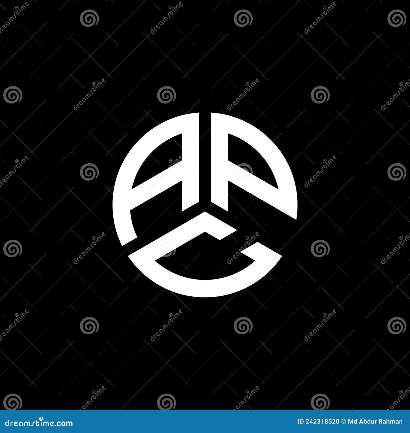 APC Letter Logo Design On White Background. APC Creative Initials ...