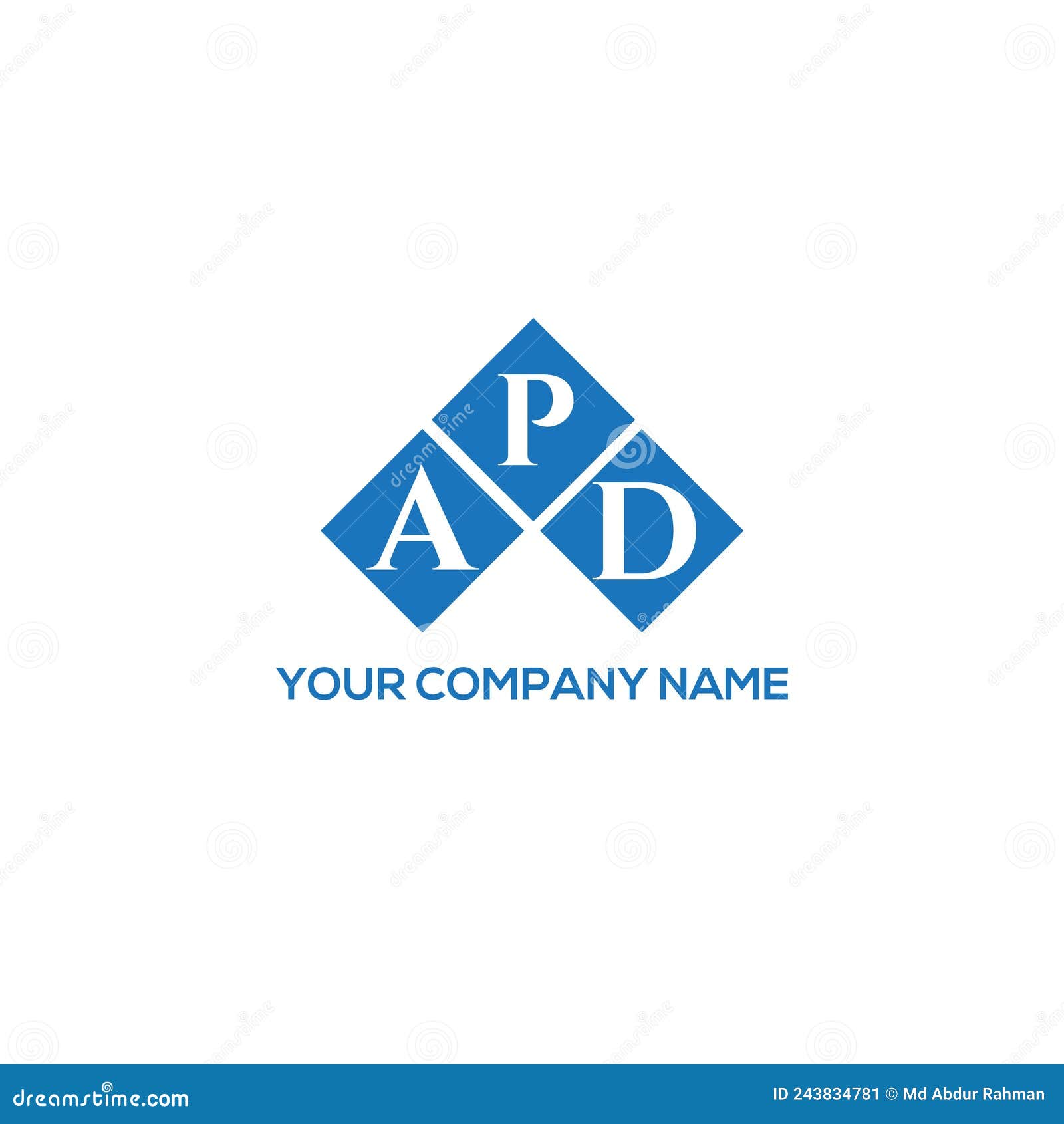 APD Letter Logo Design on White Background. APD Creative Initials ...