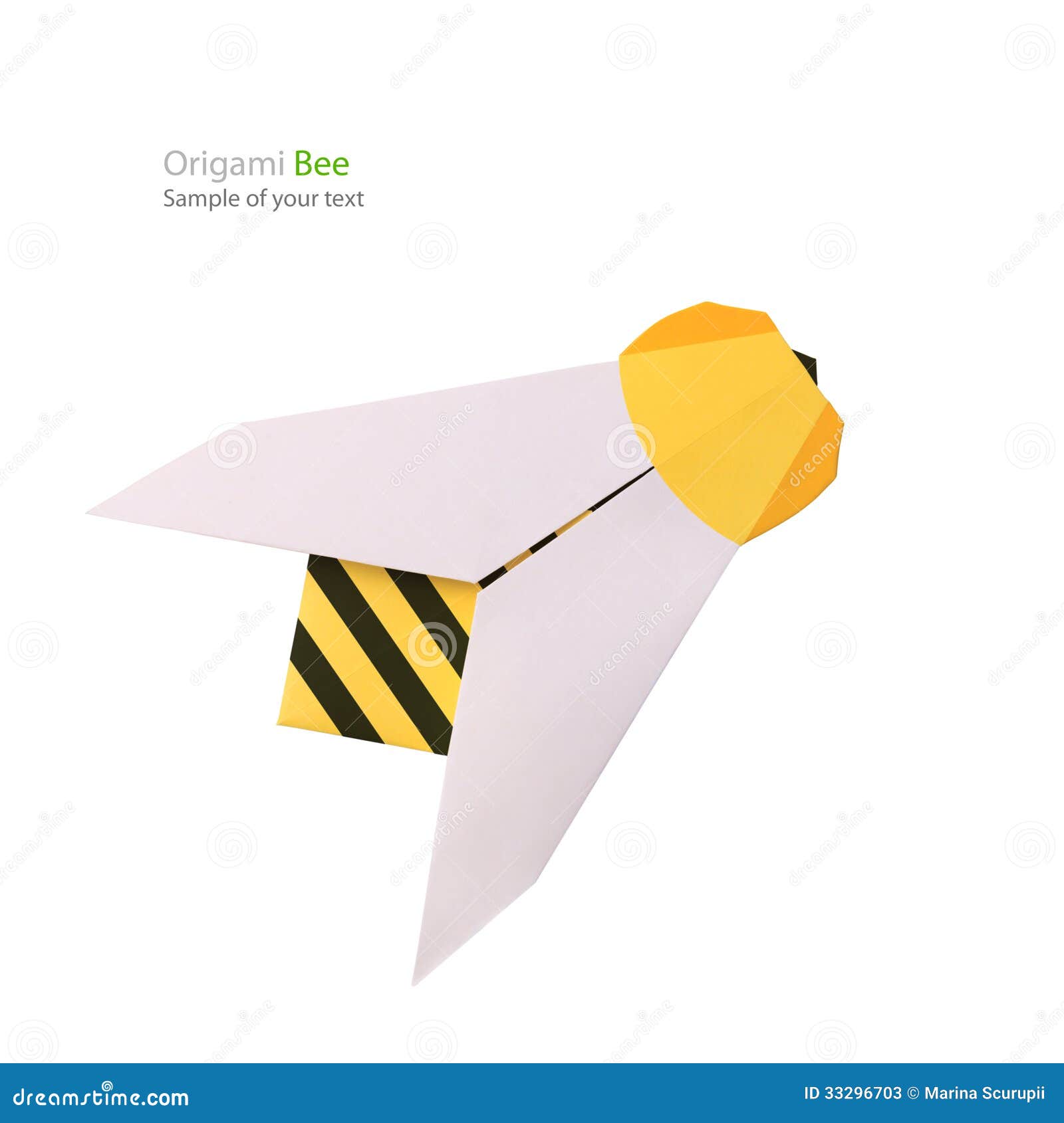 Ape di carta di origami immagine stock. Immagine di volo - 33296703