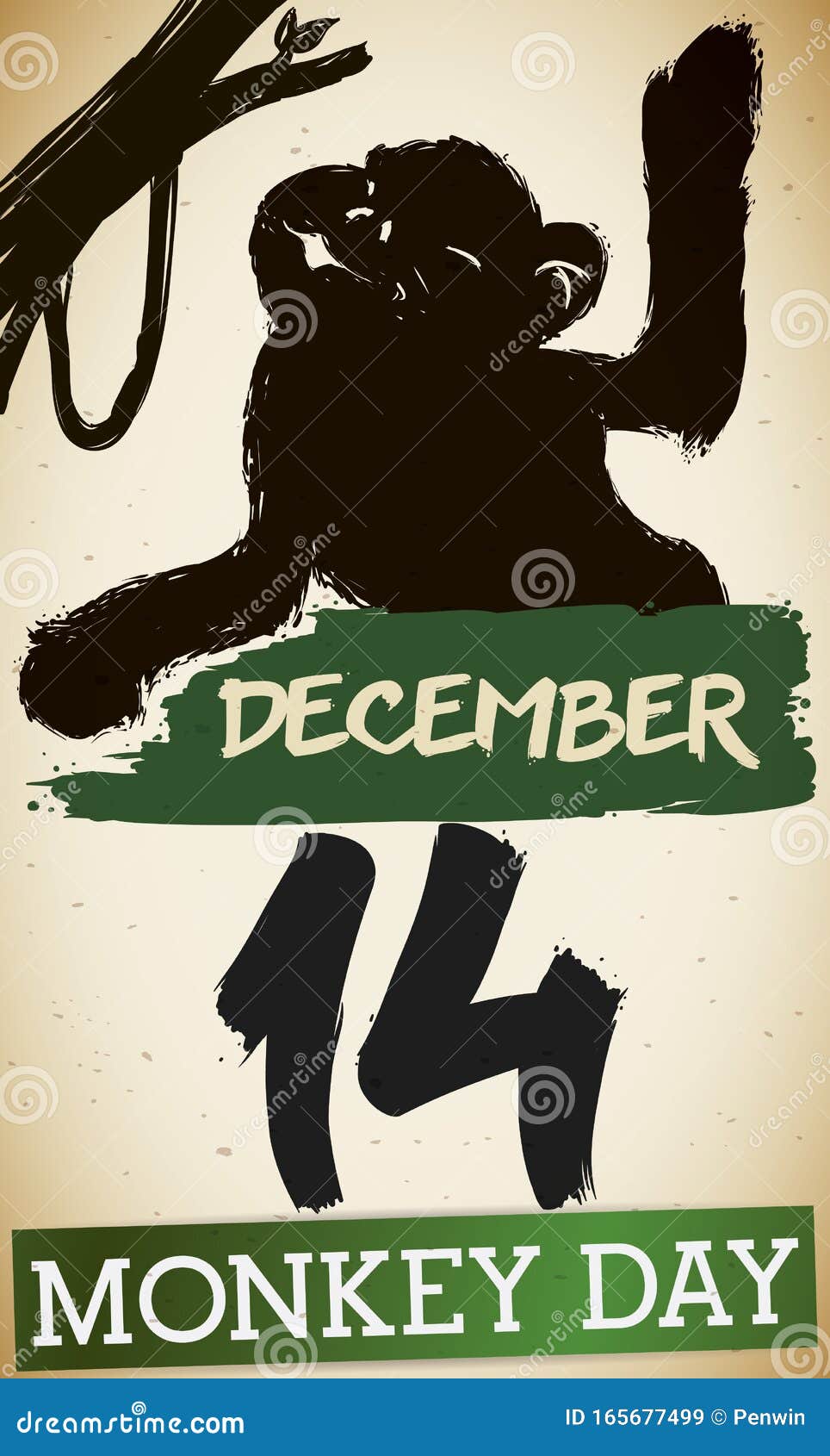 Ape Drawing Saluting at You in Monkey Day, Vector Illustration Stock ...