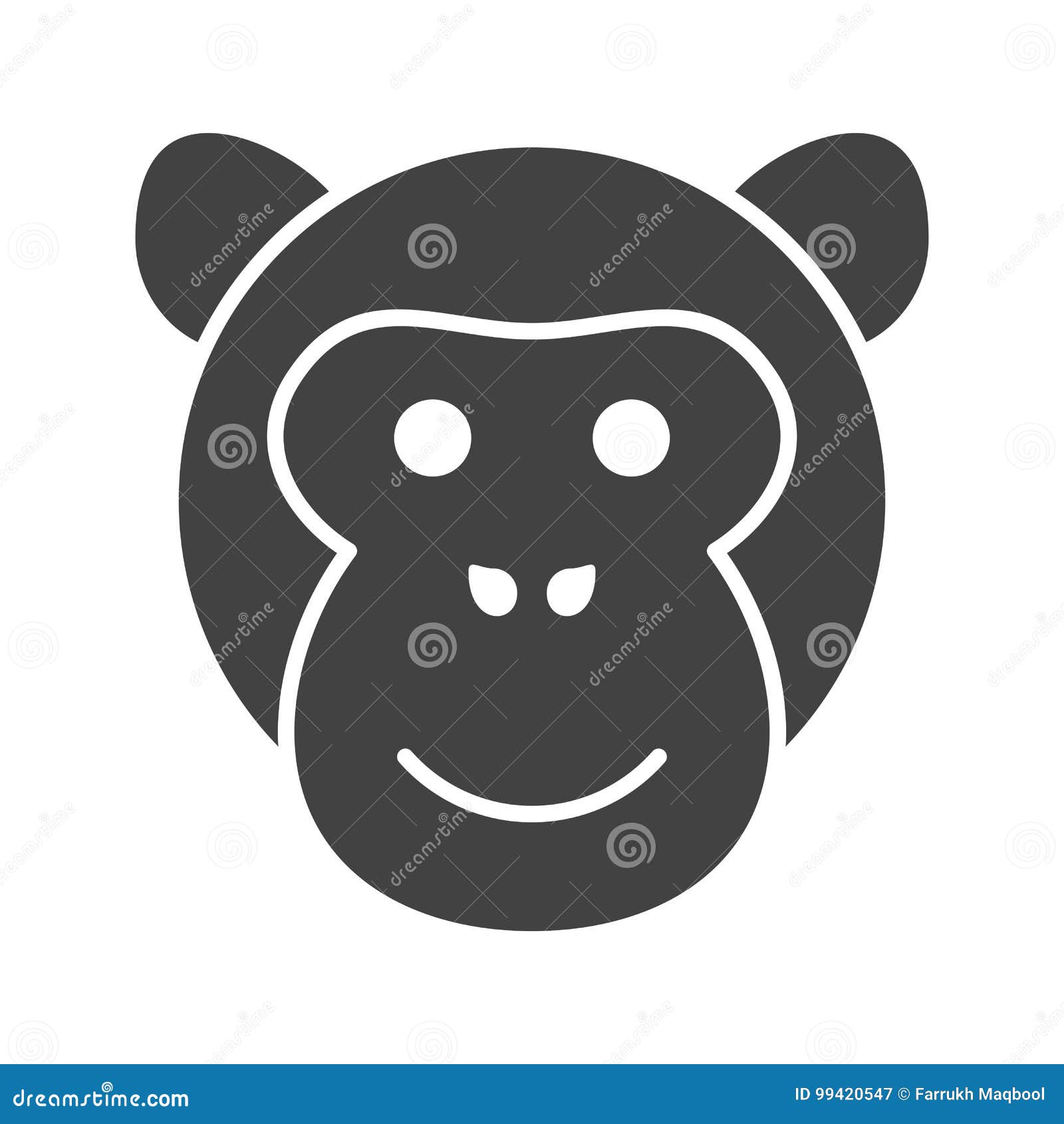 Ape Face stock vector. Illustration of concept, expression - 99420547