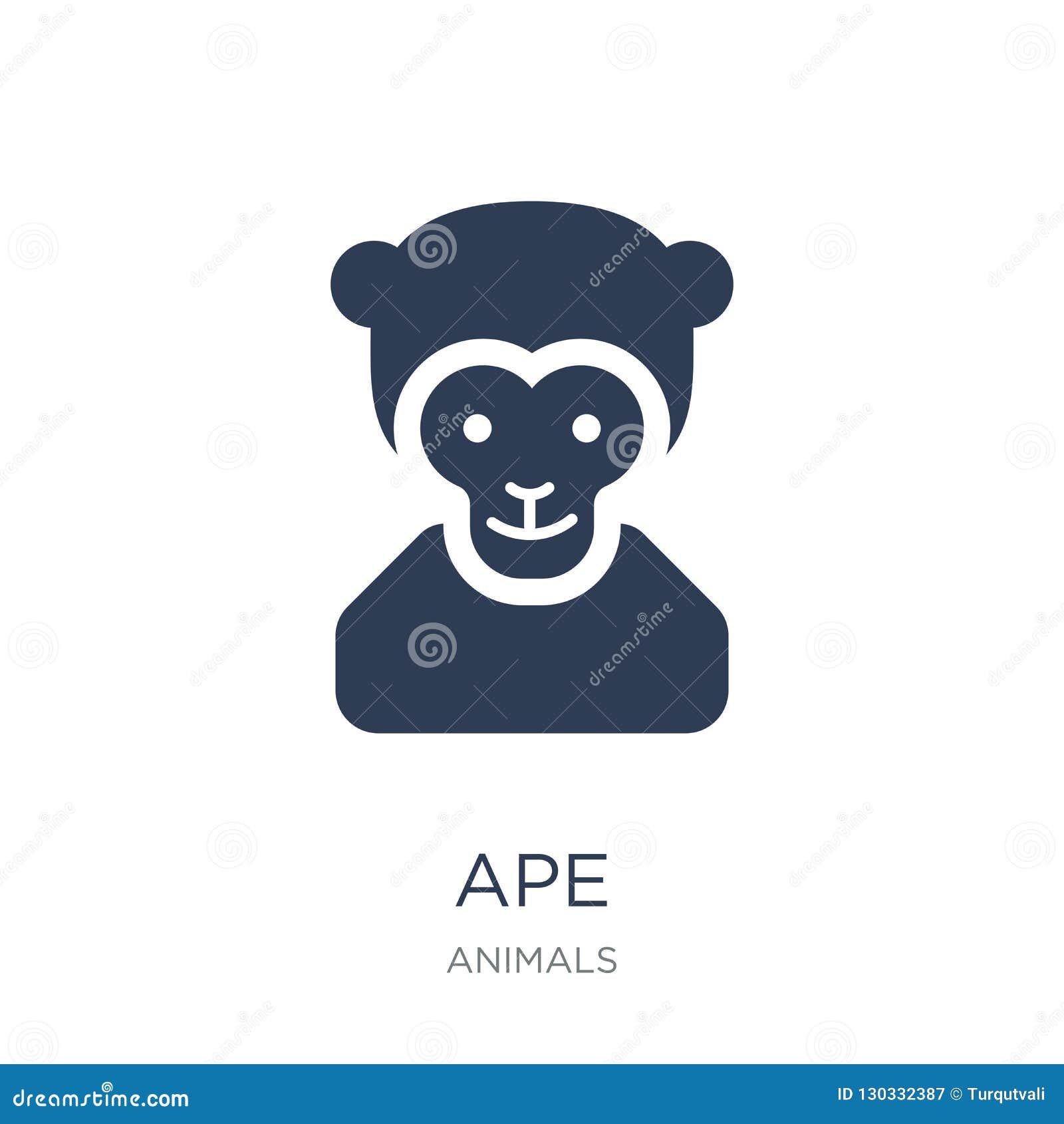 Ape Icon. Trendy Flat Vector Ape Icon on White Background from a Stock Vector - Illustration of ...