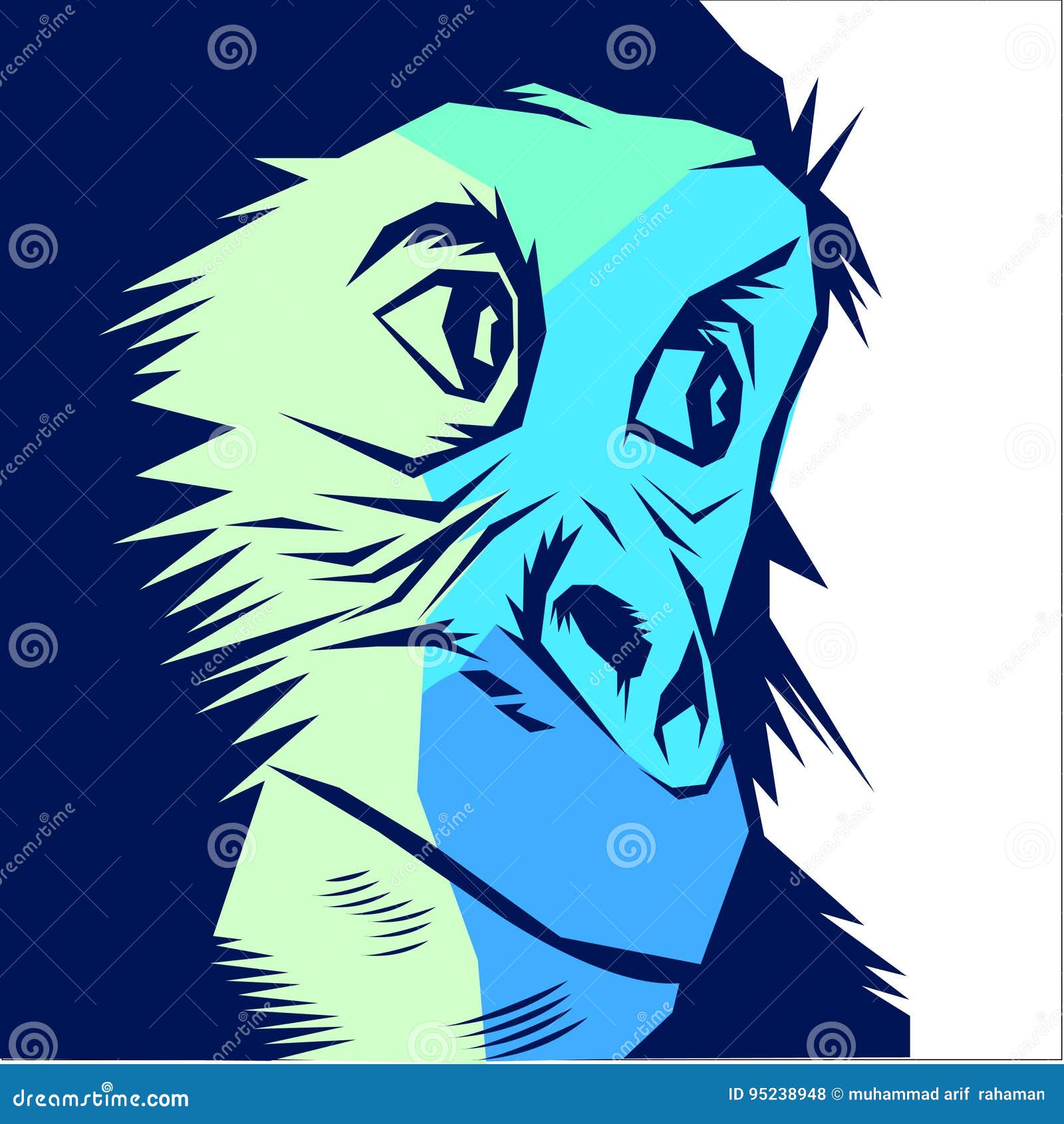 Monkey In Blue Pants With Suspenders Cute Toy Baby Animal Dressed As ...