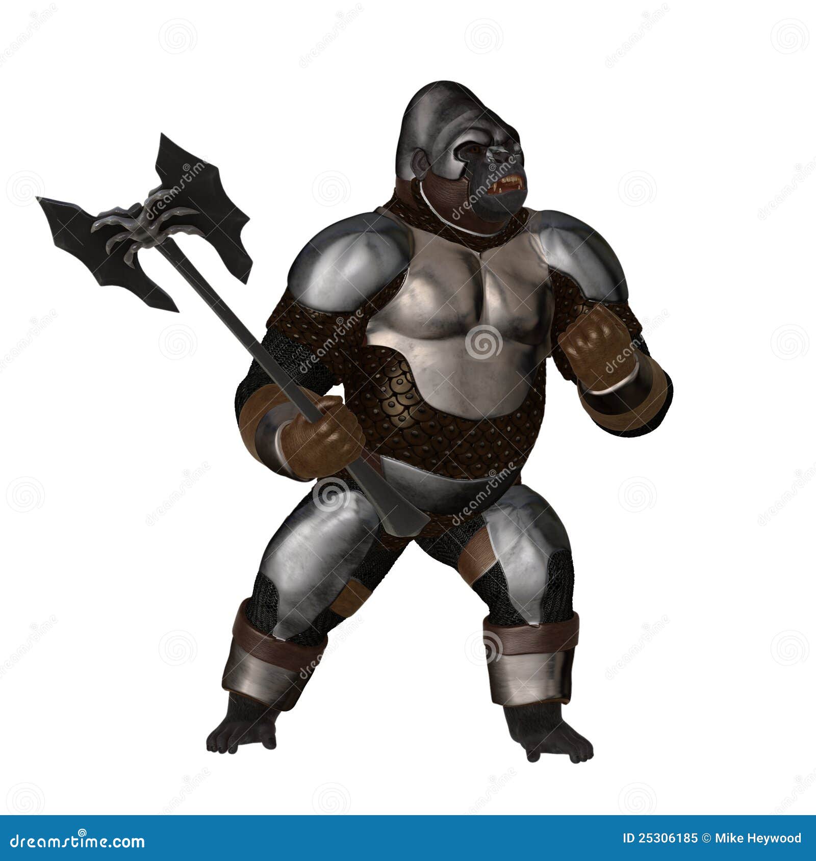 Ape warrior stock image. Illustration of chainmail, aggressive - 25306185