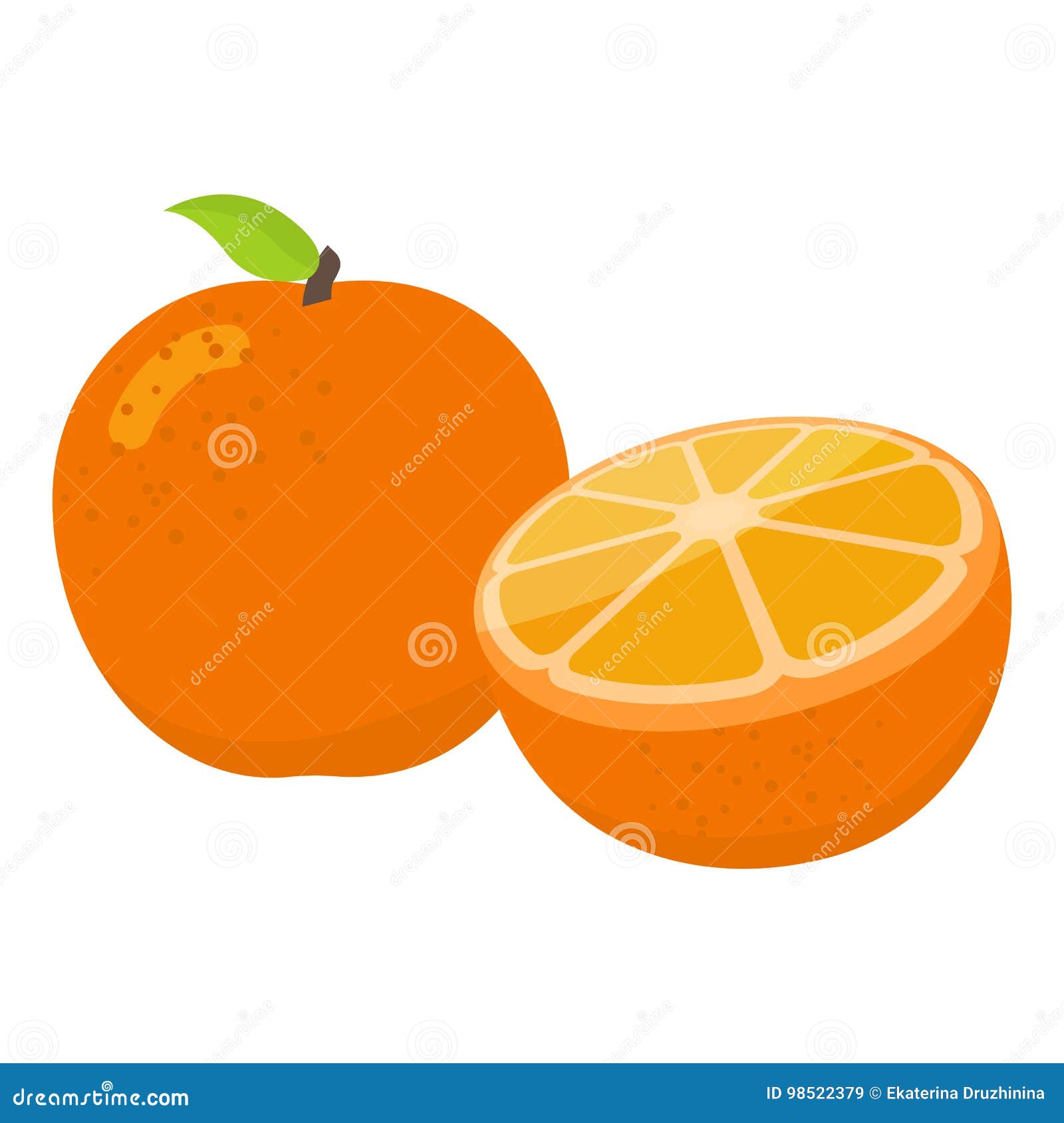 Apelsintecknad Filmillustration Vektor Illustrationer - Illustration av ...