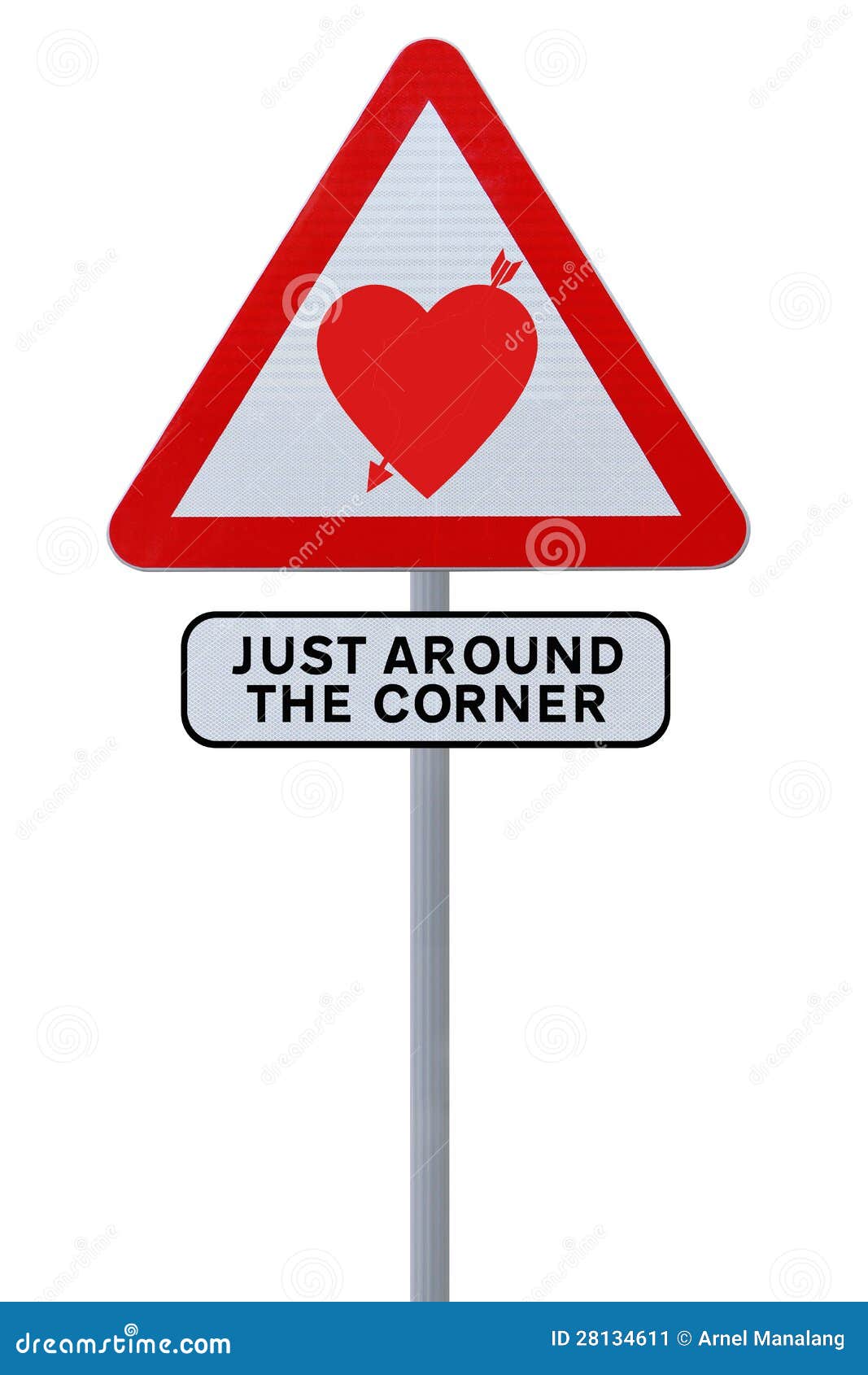 Apenas Alrededor De La Esquina Imagen de archivo - Imagen de concepto ...