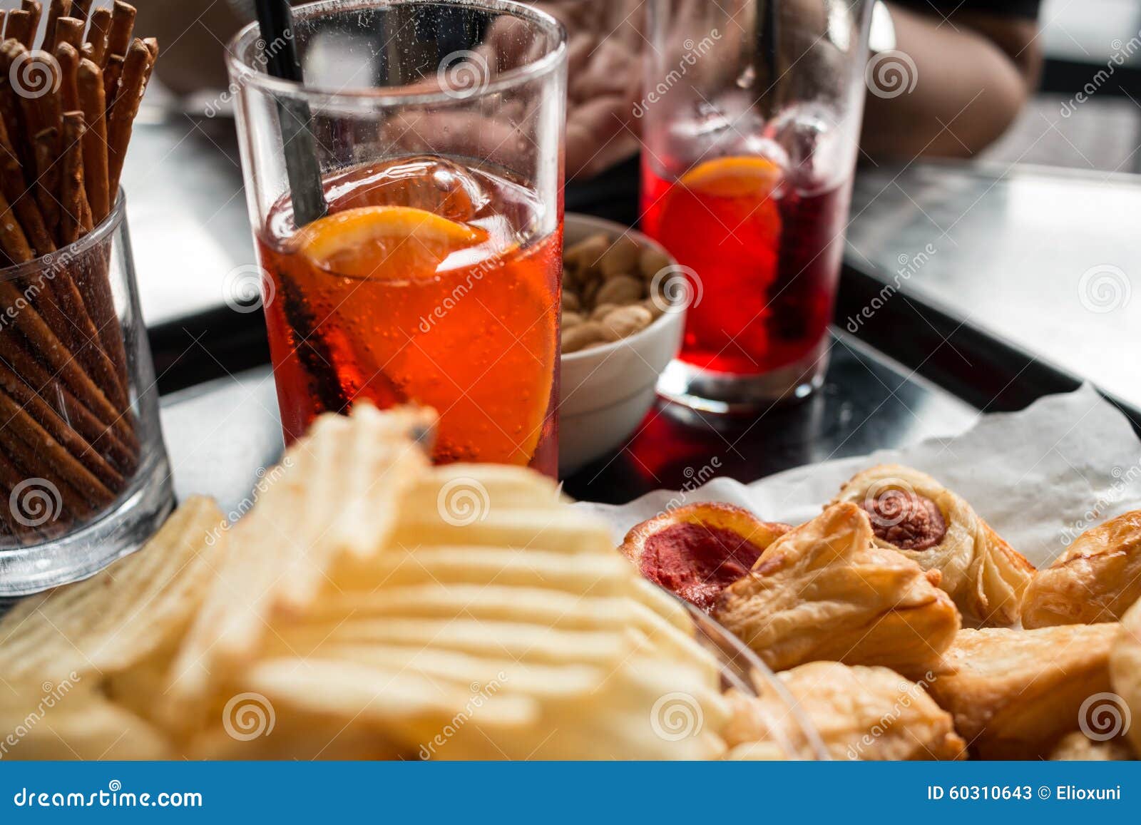 Aperitif in the bar stock image. Image of bowl, junk - 60310643