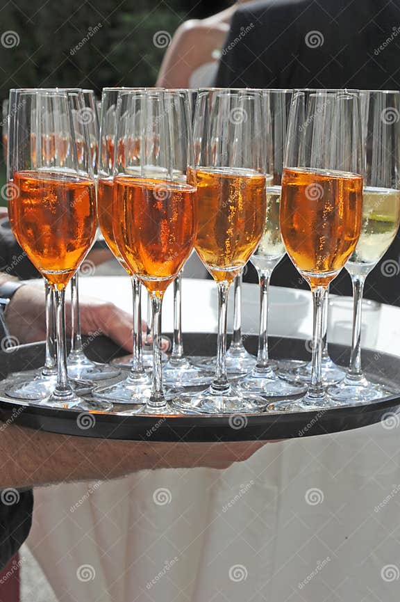 Aperol and Champagne stock image. Image of aperitif, drink - 15897565