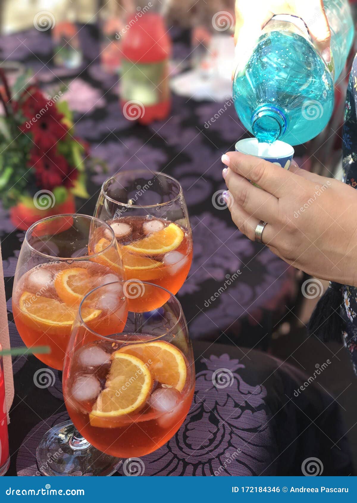 Aperol ice Orange stock photo. Image of cocktail, orange - 172184346