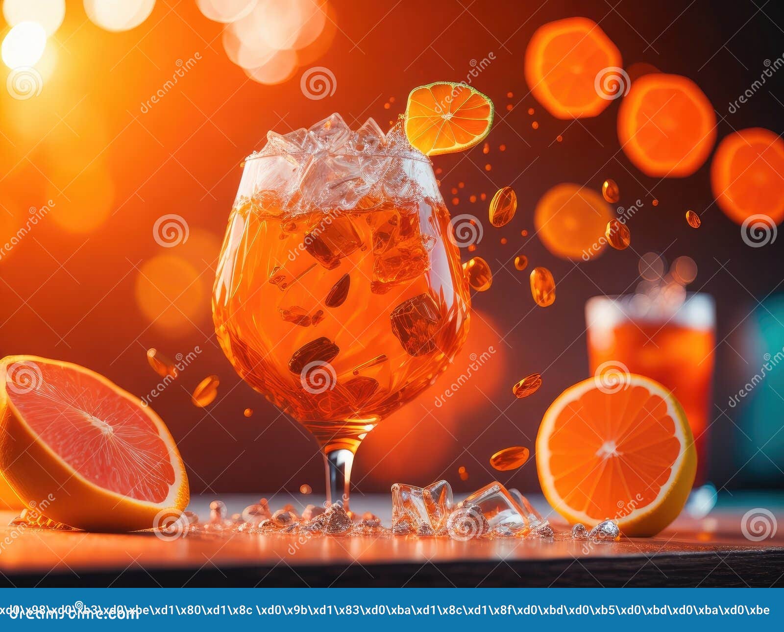 Aperol Spritz Cocktail Splashing Bright Image. Ai Generative Stock ...