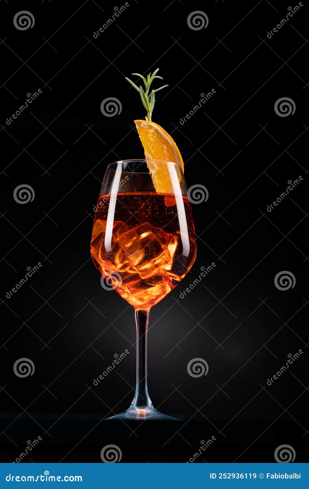 An Aperol Spritz with Ice on the Table Stock Image - Image of spritz ...