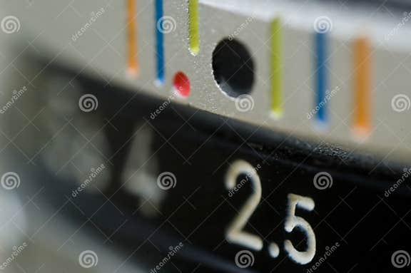 Aperture 2.5 stock photo. Image of blur, marker, macro - 274662