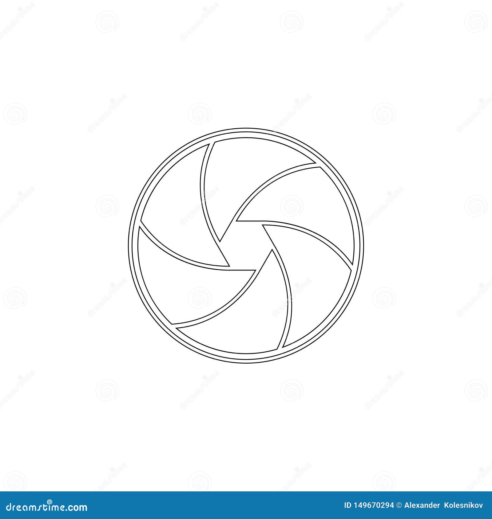 Aperture Focus. Flat Vector Icon Stock Vector - Illustration of ...