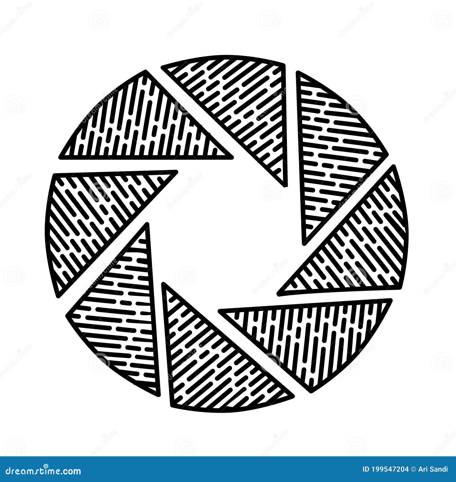 Aperture Icon. Doodle Hand Drawn or Black Outline Icon Style Stock ...