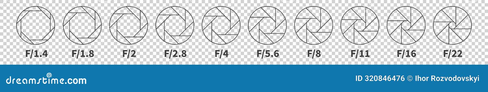 Aperture Icon Set. Aperture Icons on White Background Stock Vector ...