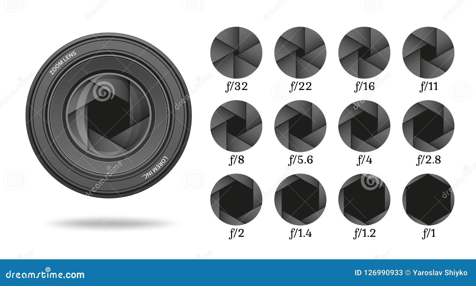 Aperture Icon Set with Value Numbers. Camera Shutter Lens Diaphragm Row ... Aperture Icon Set with Value Numbers. Camera Shutter Lens Diaphragm Row ...