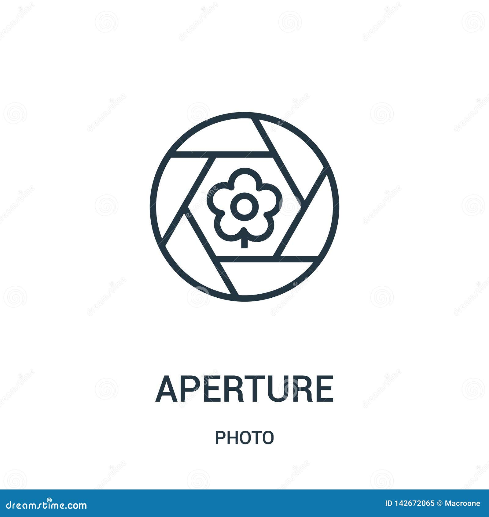 Aperture Icon Vector from Photo Collection. Thin Line Aperture Outline ...