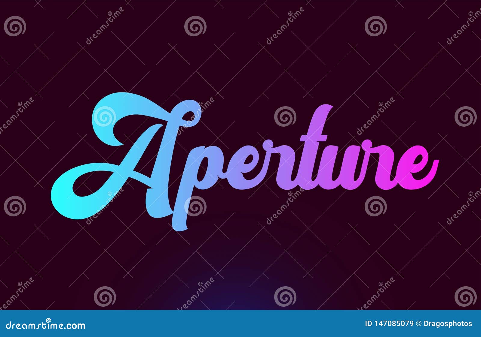 Aperture Pink Word Text Logo Icon Design for Typography Stock ...
