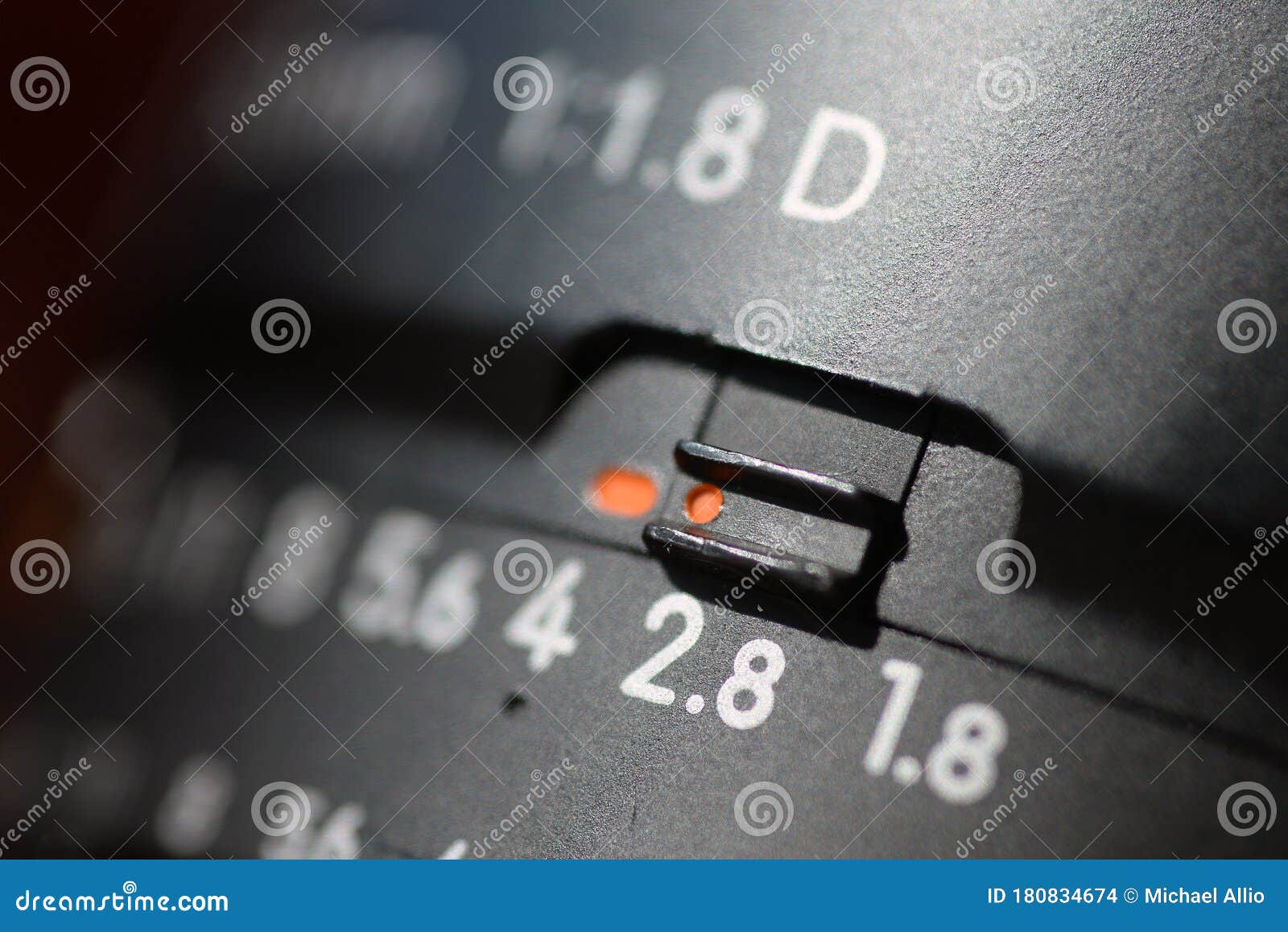 The Aperture Ring Lock on a Camera Lens Stock Photo - Image of focus ...