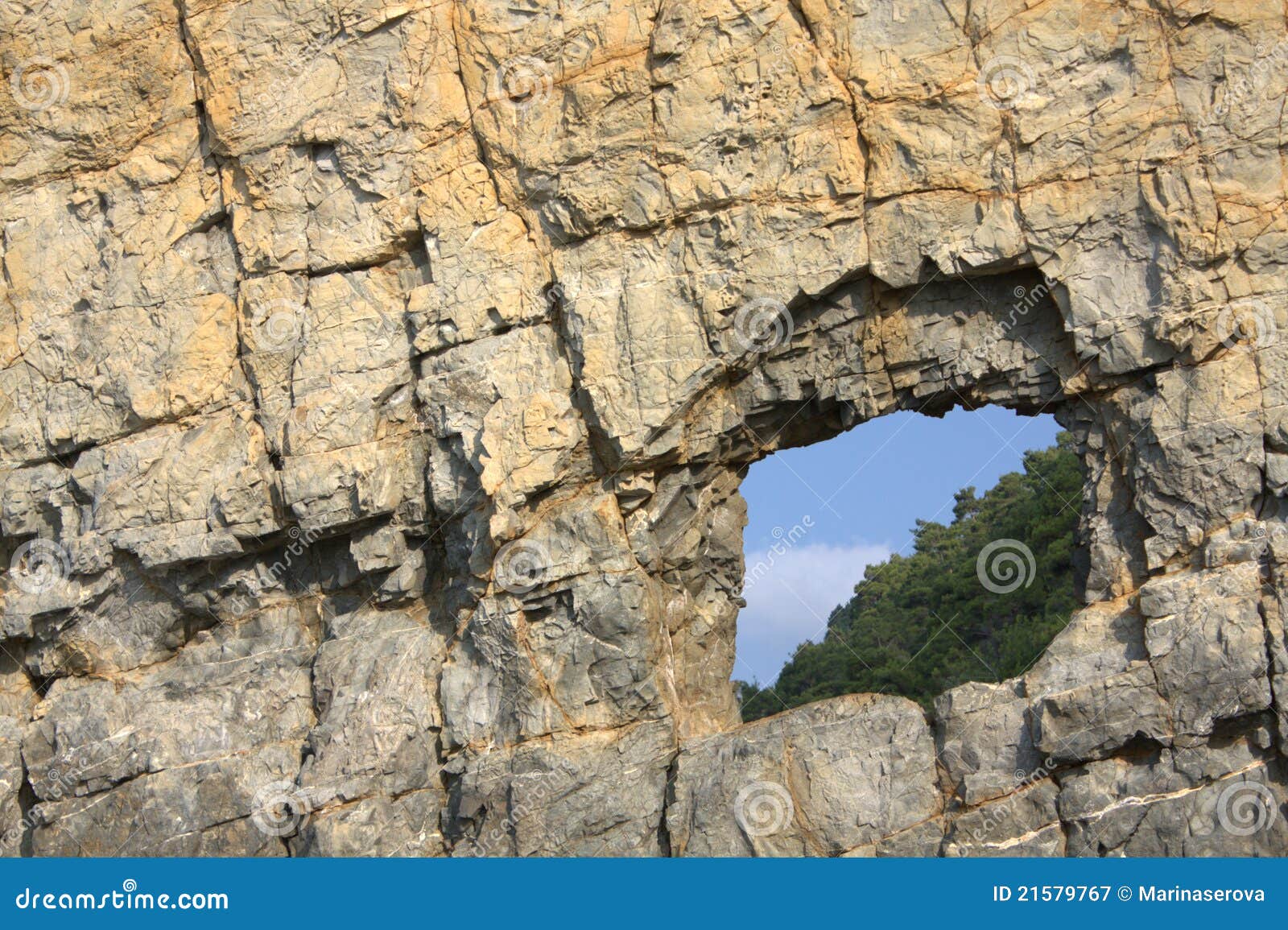 An Aperture in the Sail-rock Stock Image - Image of abstract, geology ...