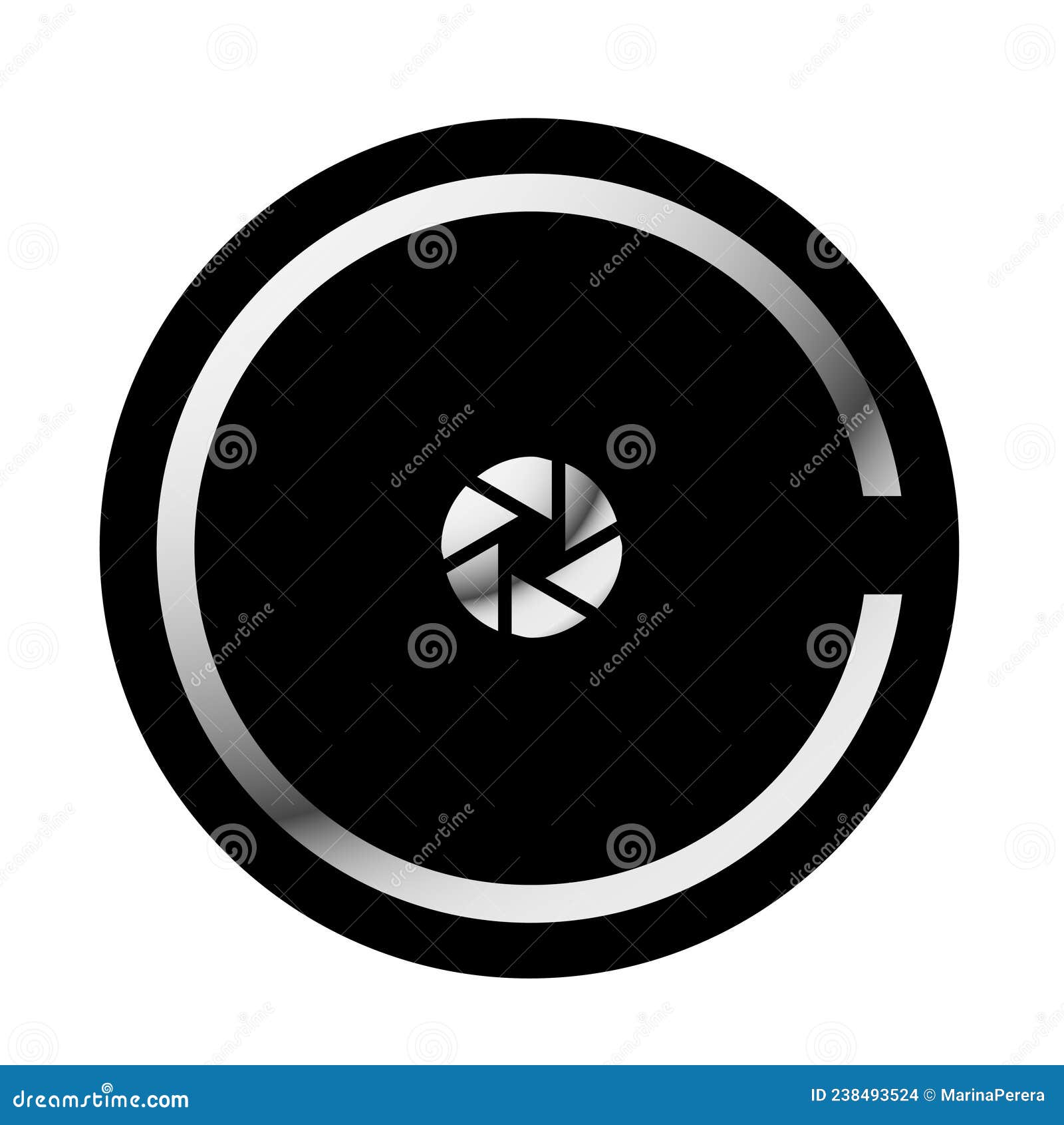 Aperture Vector Icon with Letter C Stock Vector - Illustration of logo ...