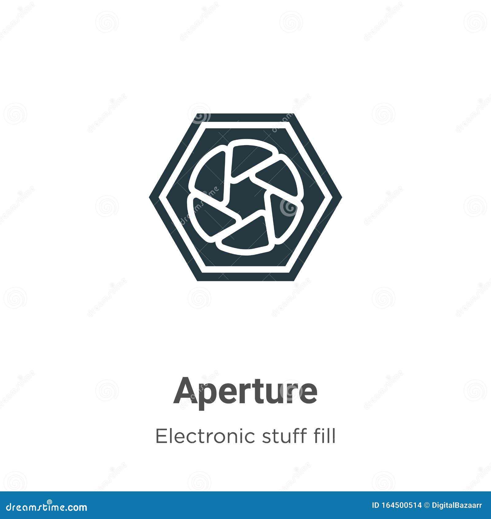 Aperture Vector Icon on White Background. Flat Vector Aperture Icon ...