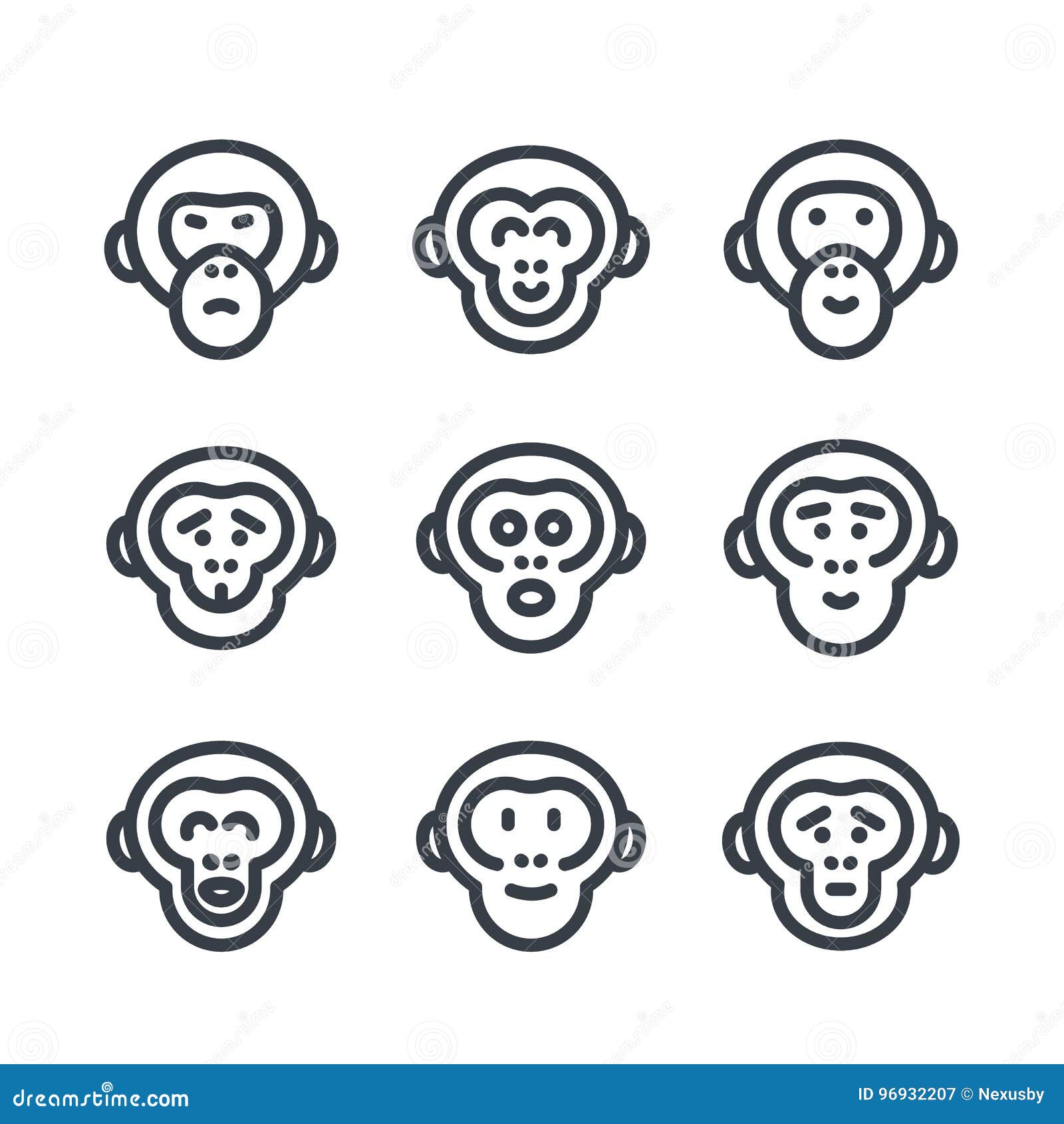 Monkey Chimp Pixel Art Animal Video Game Cartoon Vector Illustration ...