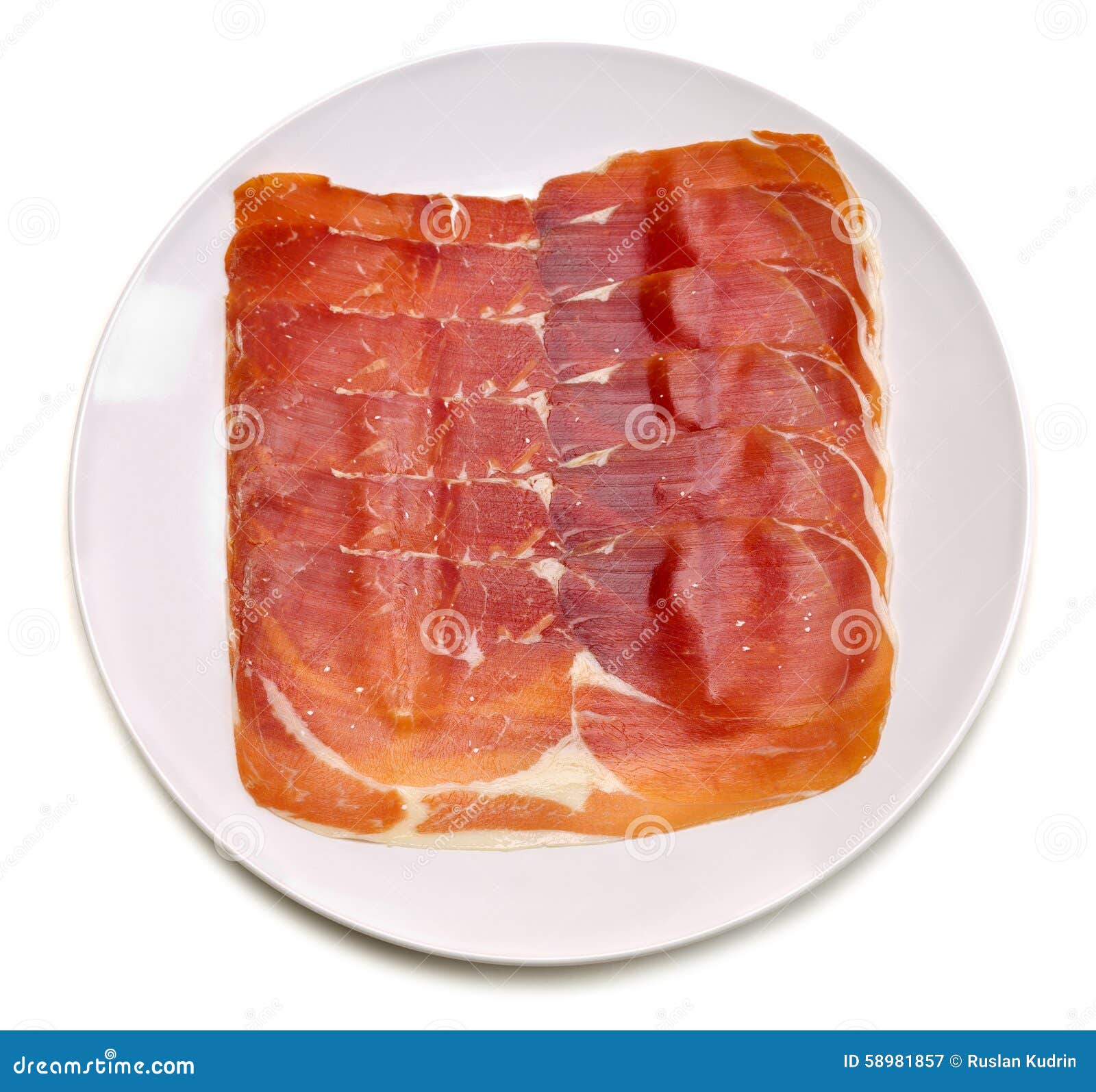 Apetitnye slices of jamon. stock image. Image of gourmet - 58981857