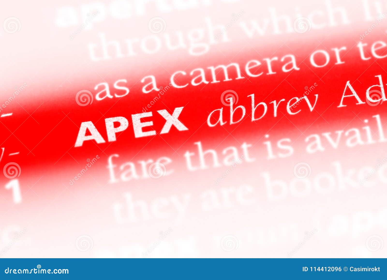 Apex stock photo. Image of macro, info, concept, paper - 114412096