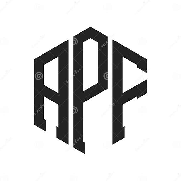 APF Logo Design. Initial Letter APF Monogram Logo Using Hexagon Shape ...