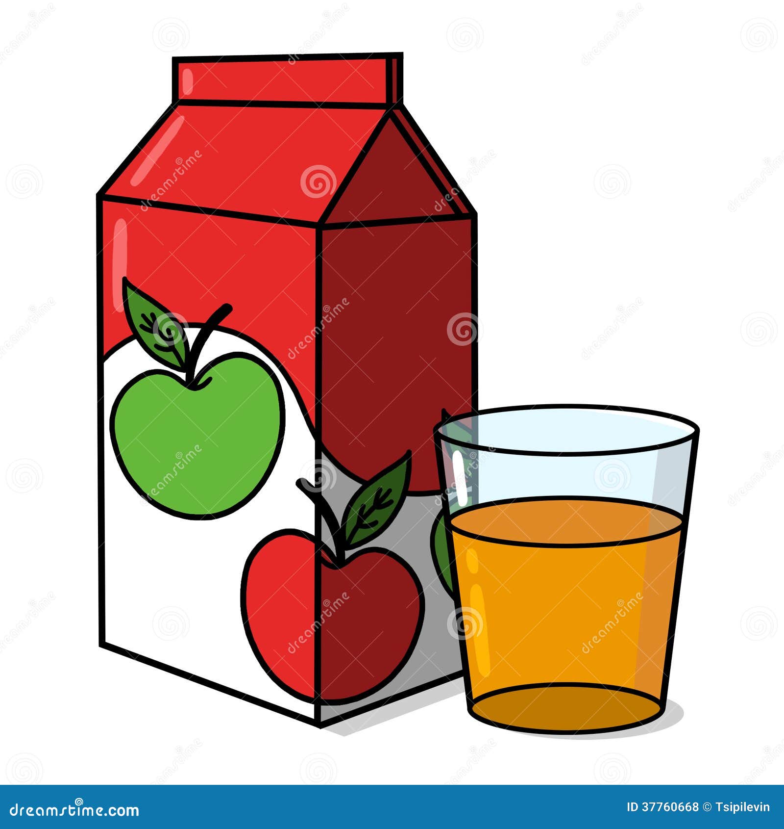Apfelsaft Und Eine Glasillustration Stock Abbildung - Illustration von ...