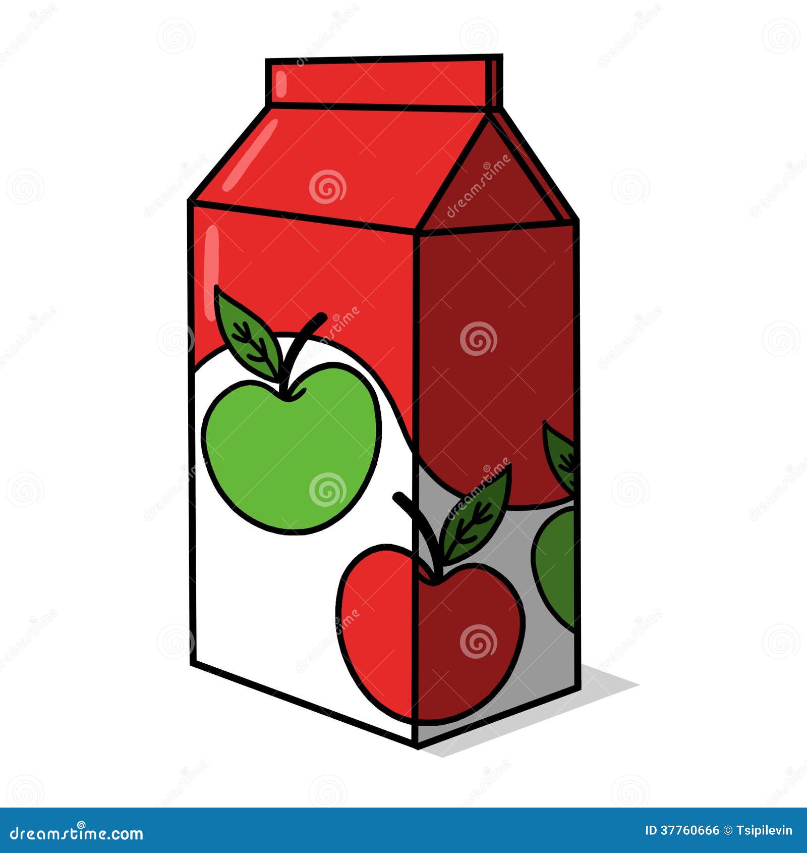 Apfelsaftkarton stock abbildung. Illustration von gesundheit - 37760666