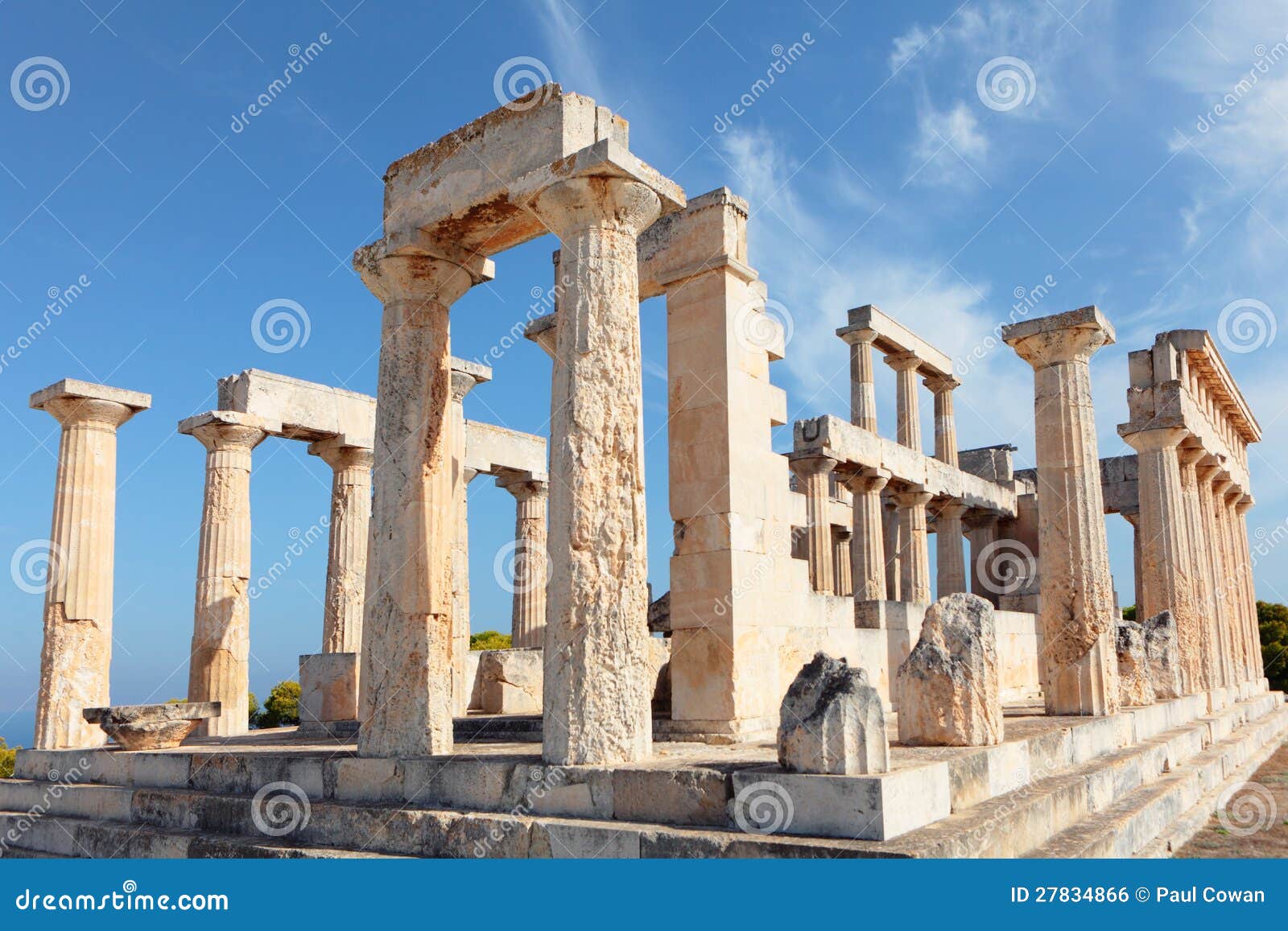 Aphaia temple ruins stock photo. Image of temple, aphaia - 27834866