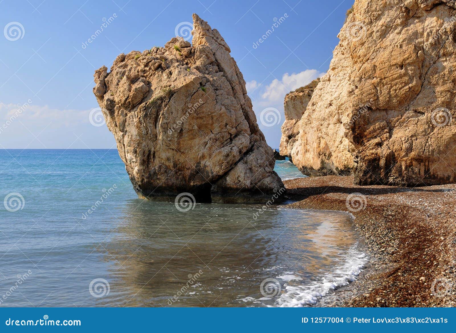 Aphrodite s Rock, Cyprus. stock photo. Image of goddess - 12577004