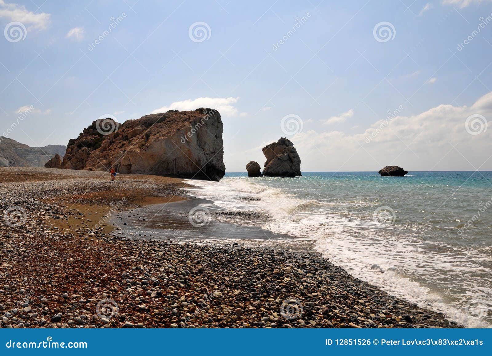 Aphrodites Rock, Cyprus. stock photo. Image of capo, ocean - 12851526