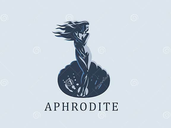 Aphrodite or Venus. Vector Emblem. Stock Vector - Illustration of ...